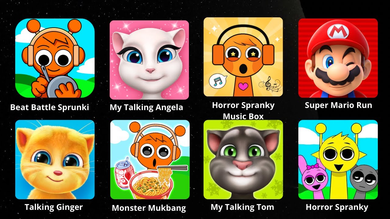 Beat Battle Sprunki,My Talking Angela,Horror Spranky,Monster Mukbang,My ...