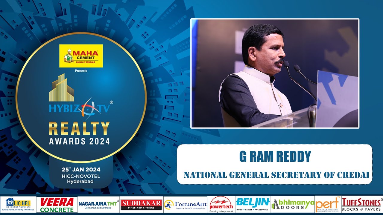 G Ram Reddy - National General Secretary CREDAI | Realty Awards 2024 ...
