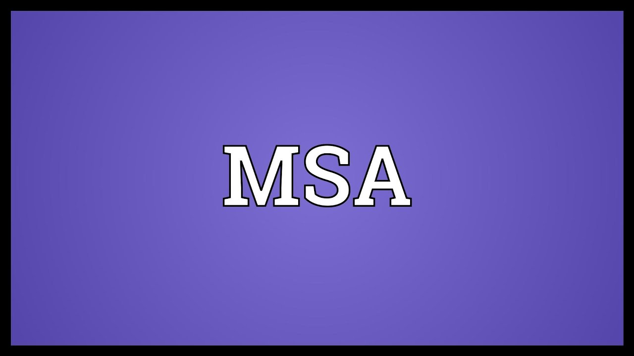 MSA Meaning YouTube MSA Meaning YouTube