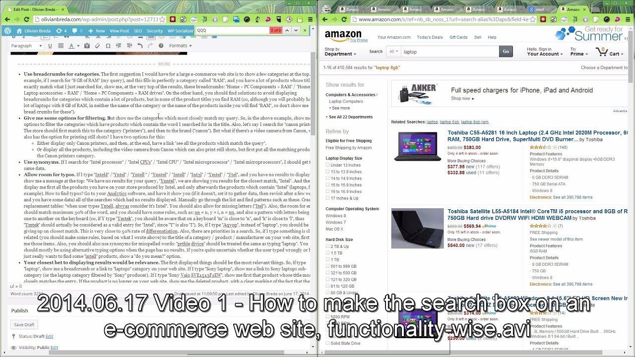 (1/2) How to make the internal search results on an e-commerce web site ...