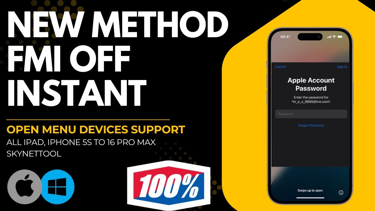 All iPhone Instantly Turn Off FMI New Method iCloud ID All iPad, iPhone ...