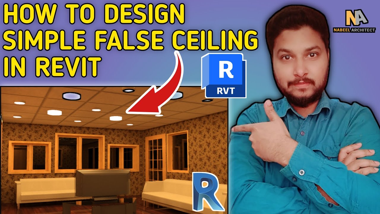 How to Design Simple False Ceiling in Revit | Tutorial urdu hindi 2024 ...