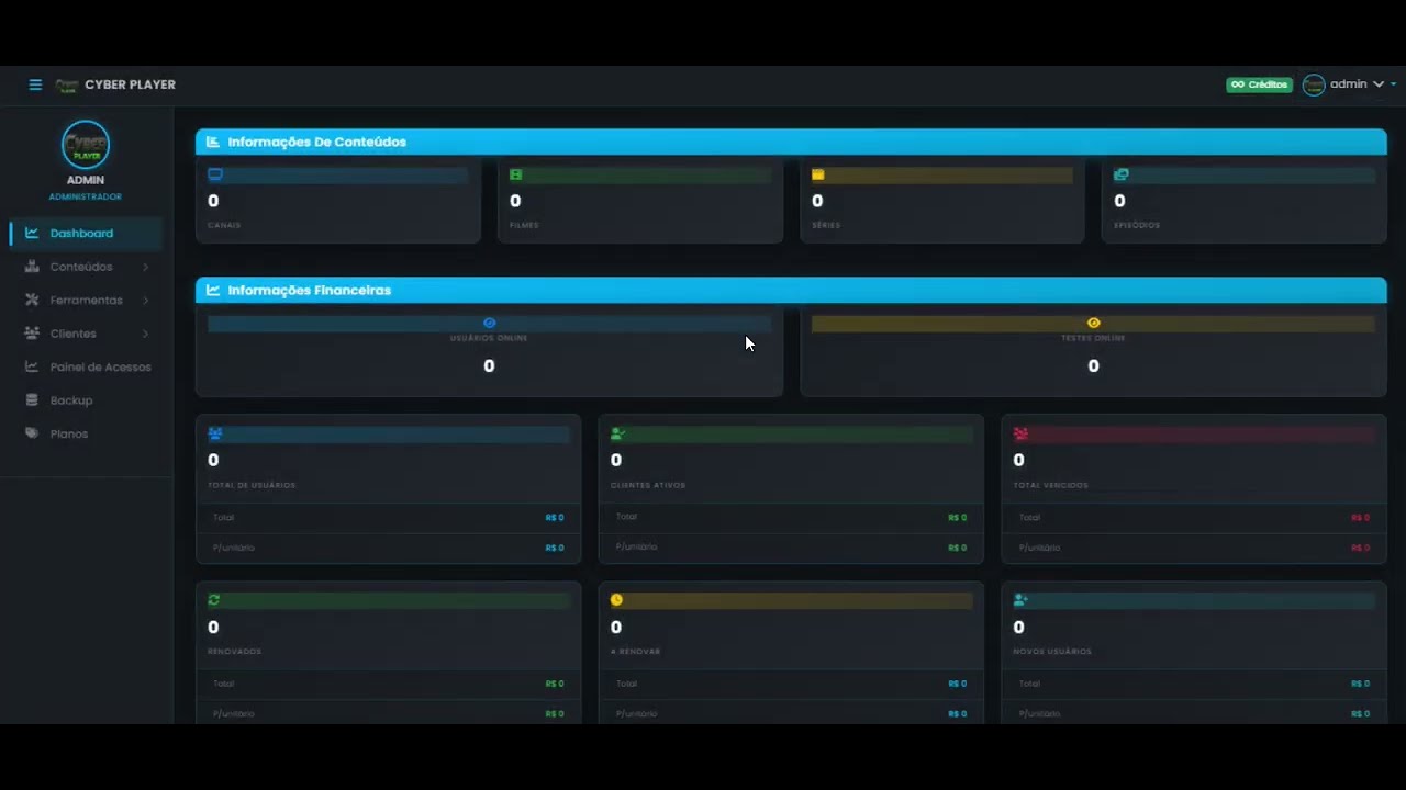 Novo Painel IPTV Xtream Server | Cyber Player Totalmente Grátis - YouTube