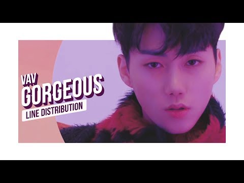VAV - Gorgeous Line Distribution (Color Coded) | 브이에이브이 - 예쁘다고