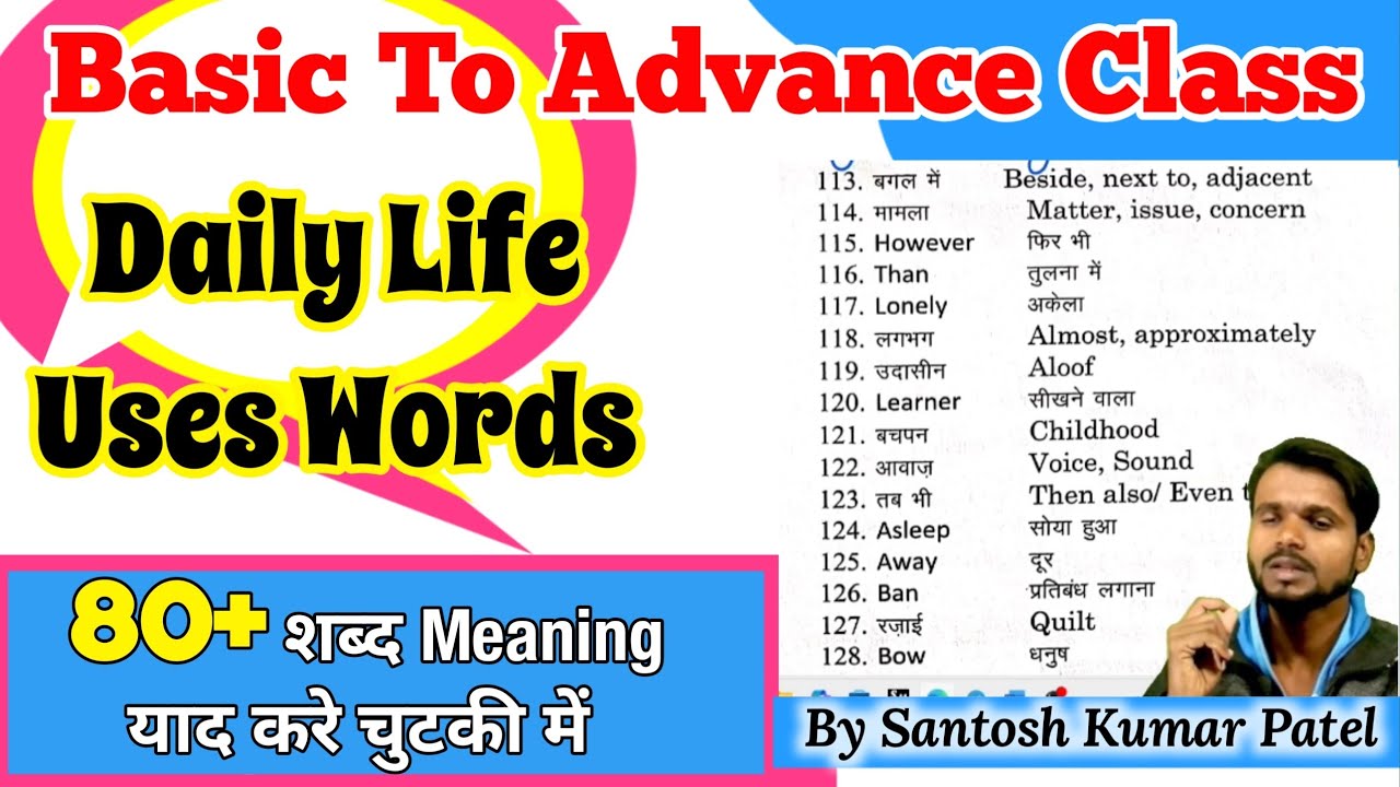 80+ Words 📚 Meaning Learn Trick | बस एक बार पढ़ो और 80 शब्दों की ...