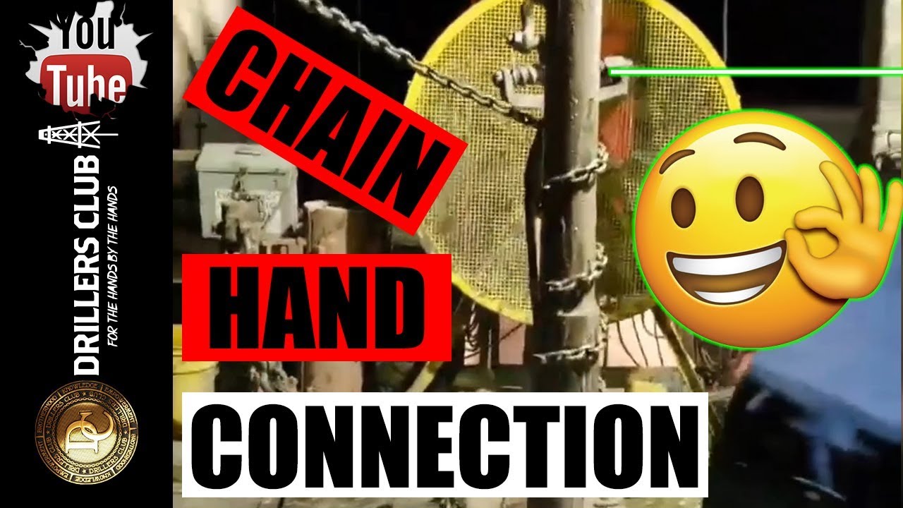 Rig Hand Makes Connection Using Chain On Drilling Rig - YouTube
