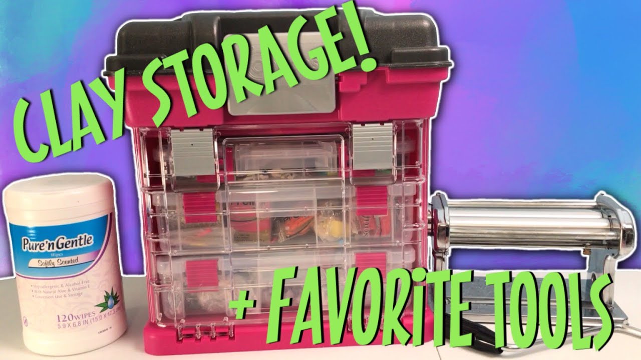 Polymer clay storage “tour” - YouTube