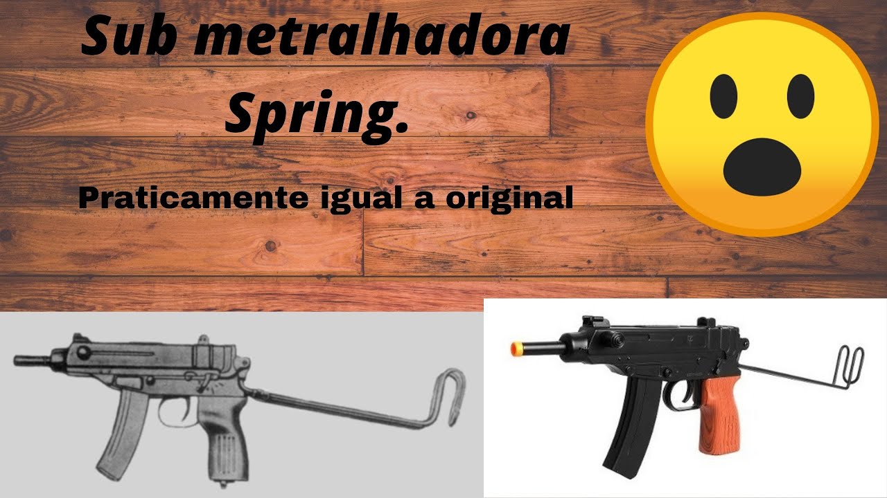 Sub Metralhadora De Airsoft Spring Skyway Saigo Skorpion - YouTube