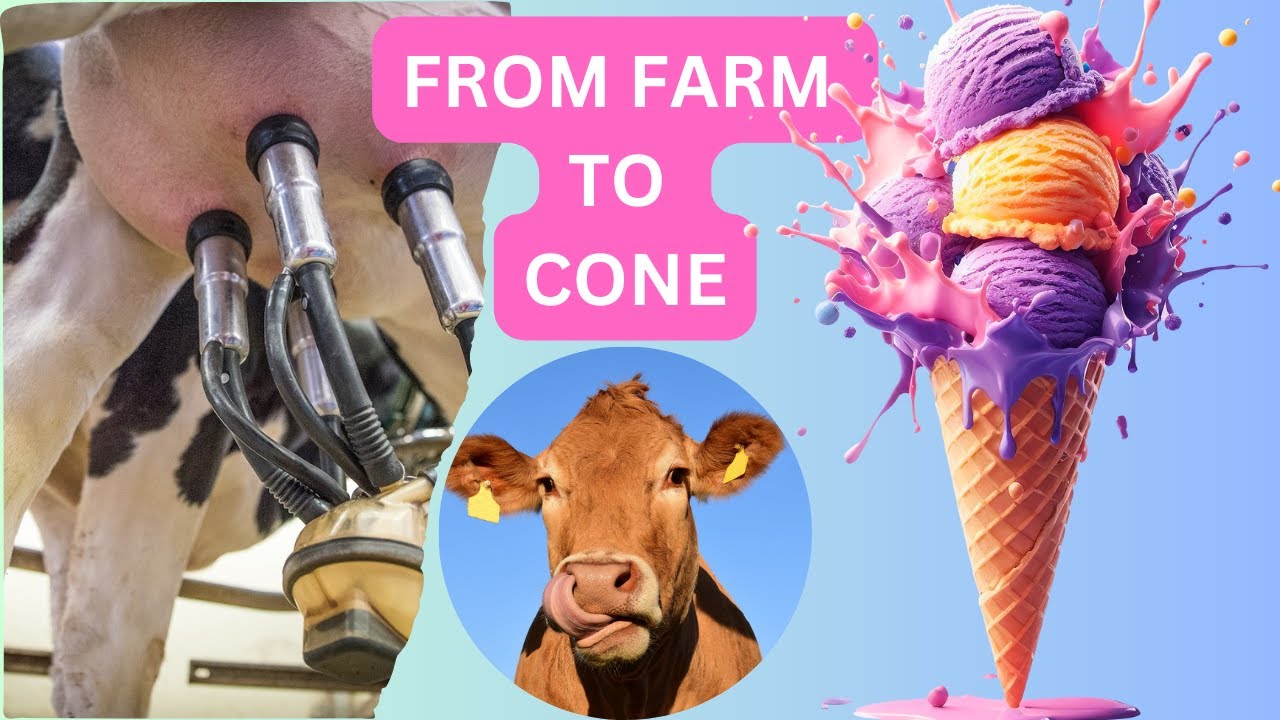 From Cow to Cone: 🐄 The Magic of Making Ice Cream 🍨 - YouTube