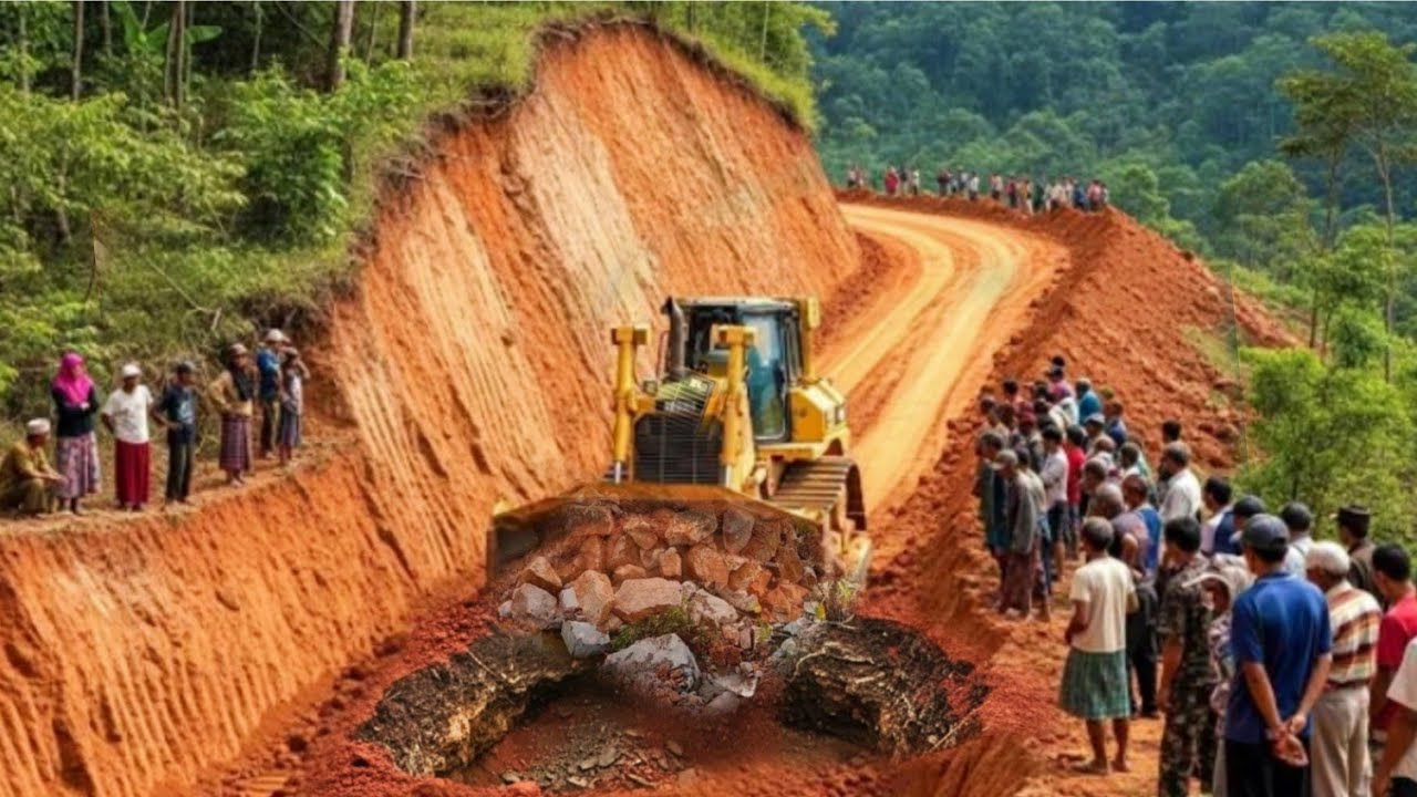 PERFECT.. Powerful Bulldozer Builds Mountain Highway / Extreme ...