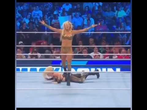 Charlotte Flair steps on people 