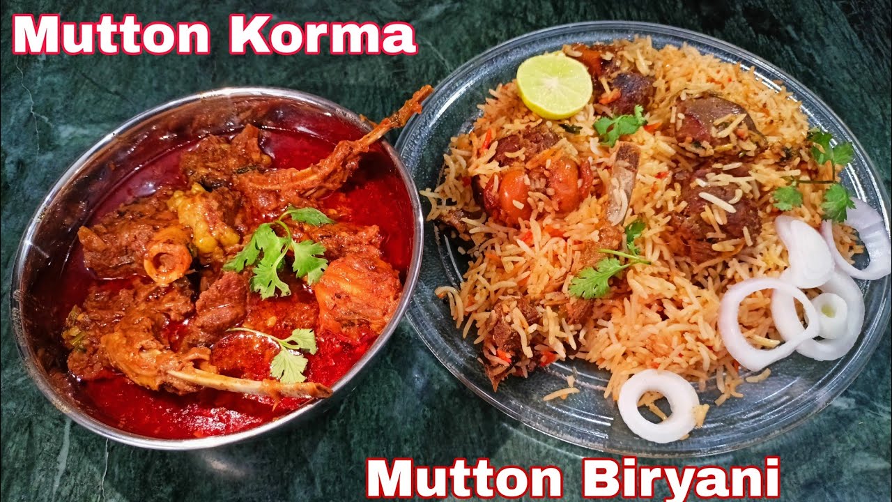 Lucknow Mutton Korma Recipe | Mughlai Mutton Korma With Mutton Biryani ...