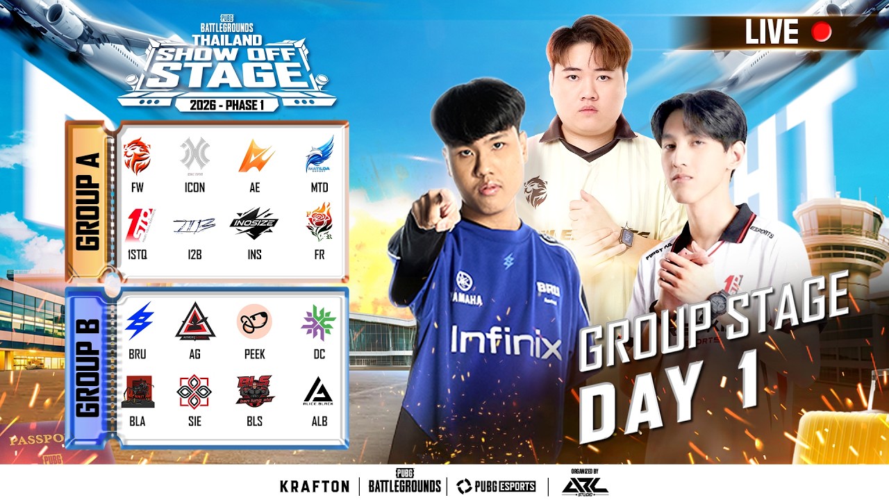 🔴 [LIVE] สด!! 𝐏𝐔𝐁𝐆 𝐓𝐡𝐚𝐢𝐥𝐚𝐧𝐝 𝐒𝐡𝐨𝐰-𝐎𝐟𝐟 𝐒𝐭𝐚𝐠𝐞 𝐏𝐡𝐚𝐬𝐞 𝟏 Group Stage A vs B ...