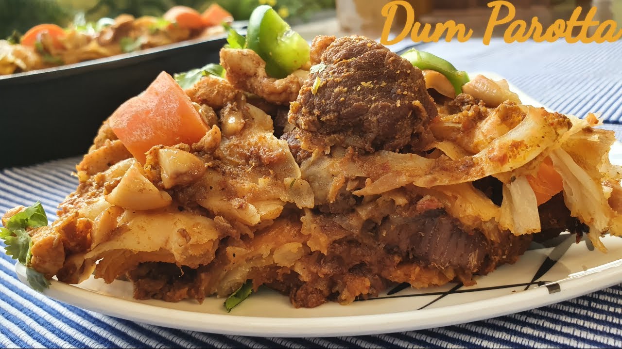 Dum Mutton Parotta Recipe | Parotta Dum Biryani | Mutton Gravy ...