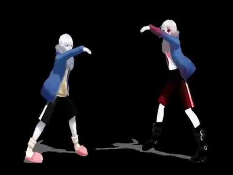 Human Sans and Horror Sans День ноч MMD - YouTube