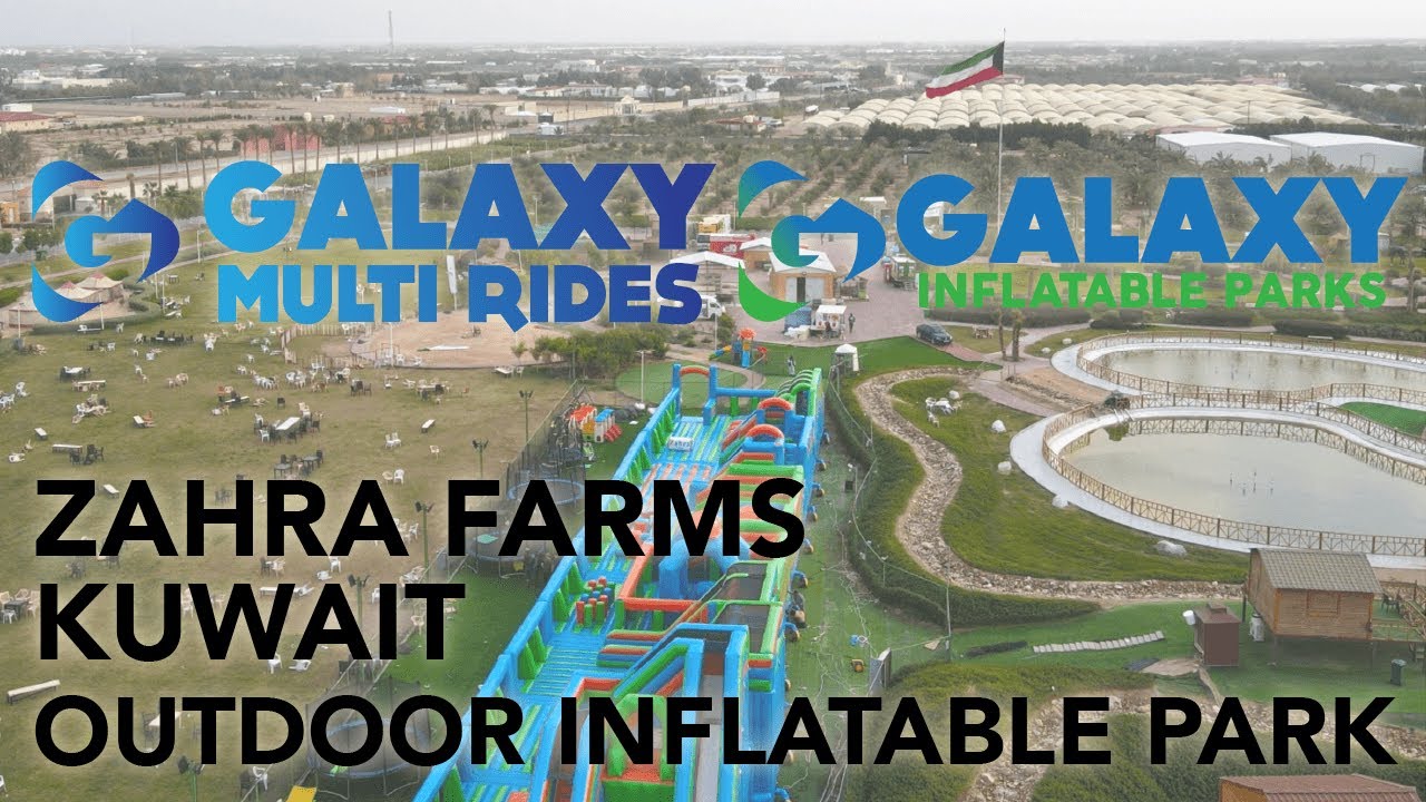 Zahra Farms - Kuwait Outdoor Inflatable Park - YouTube