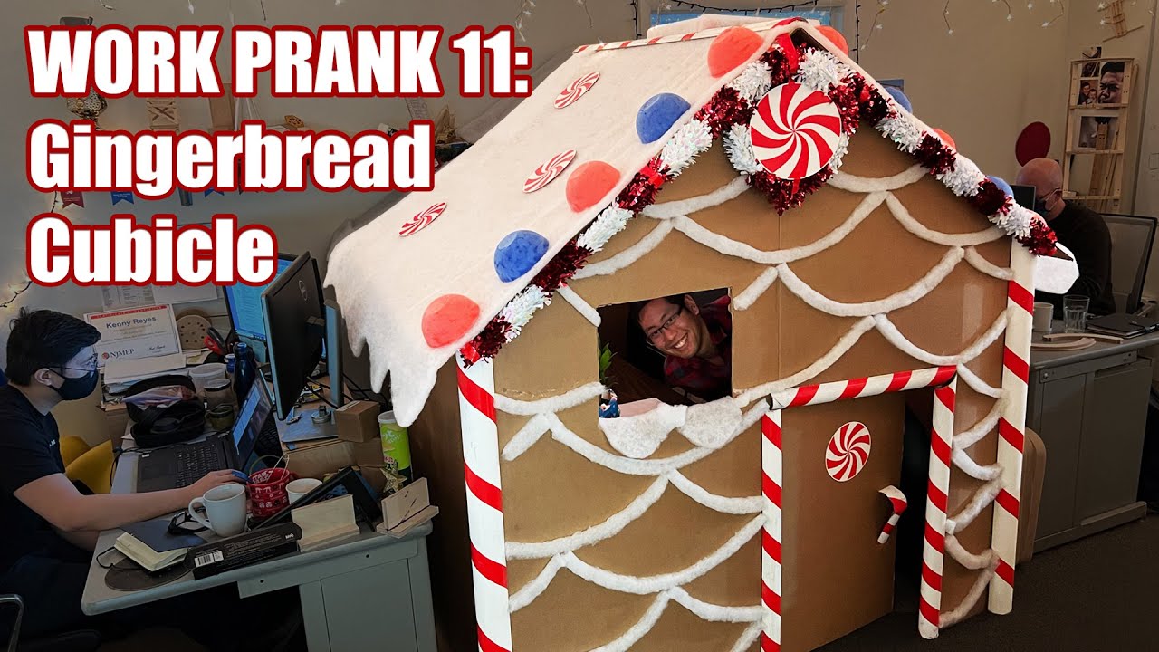 Work Prank 11 - Gingerbread Cubicle - YouTube