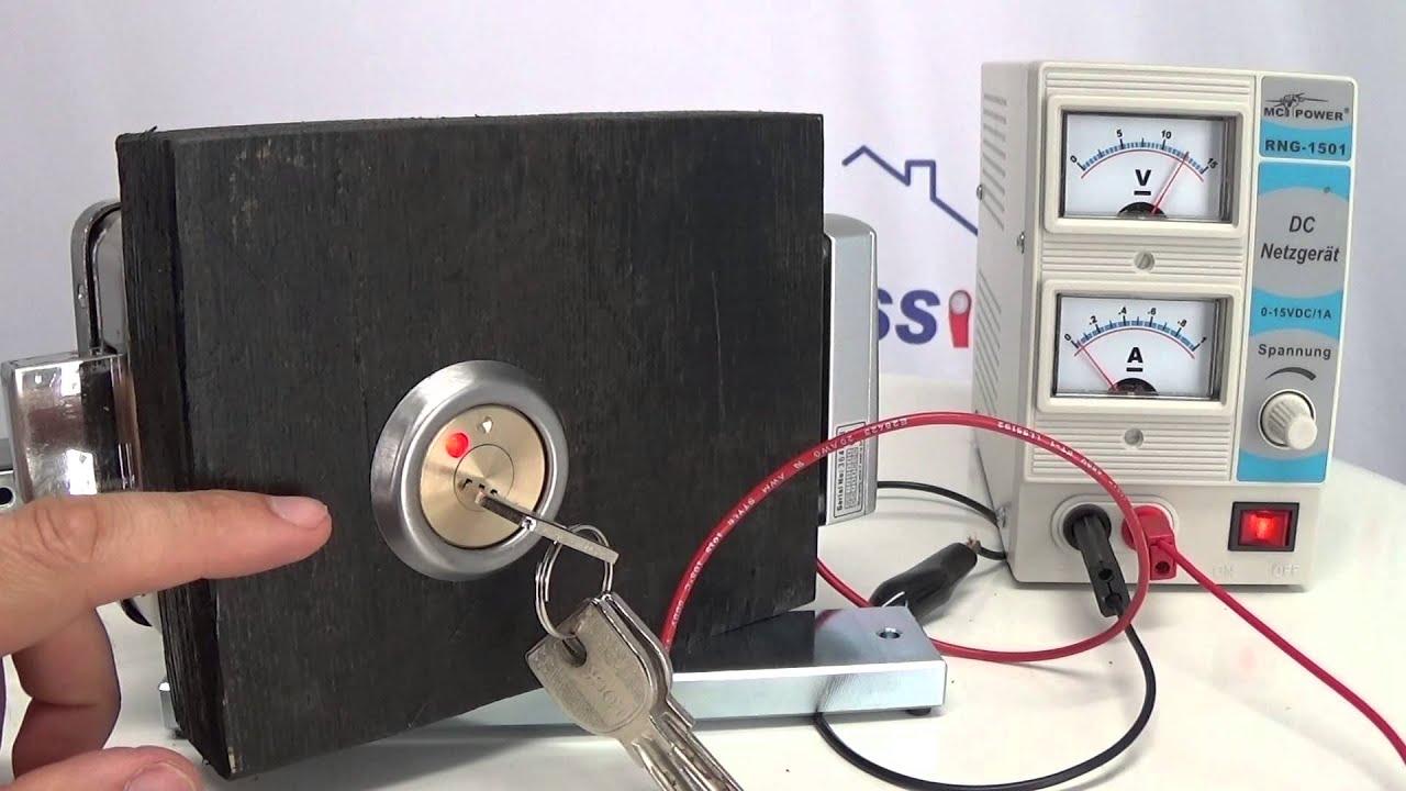 Motorized rim lock for access control - YouTube