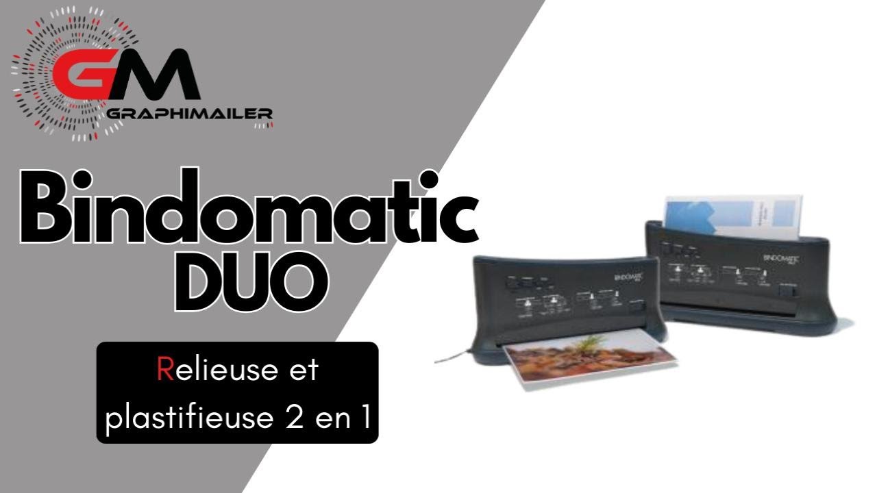 Bindomatic DUO : La solution 2 en 1 pour relier et plastifier vos documents ! - YouTube