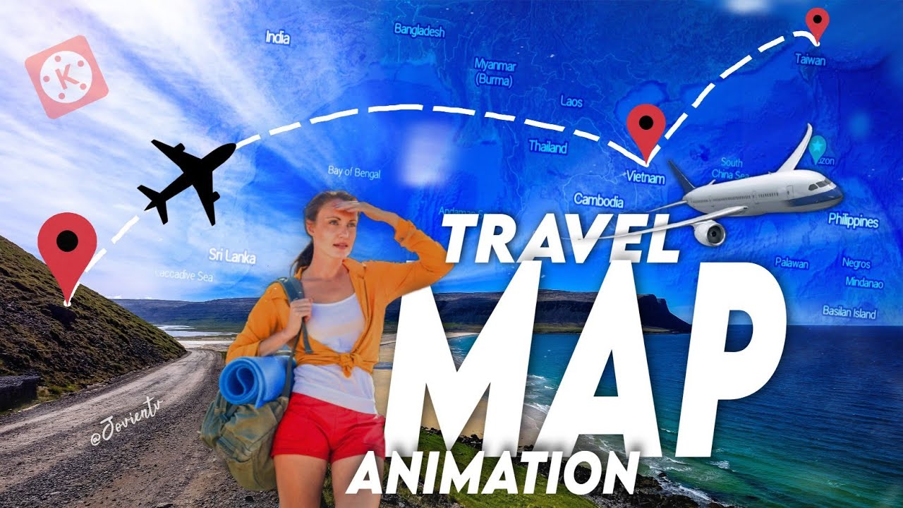 how to edit TRAVEL MAP ANIMATION EFFECT | JoVienTV - YouTube