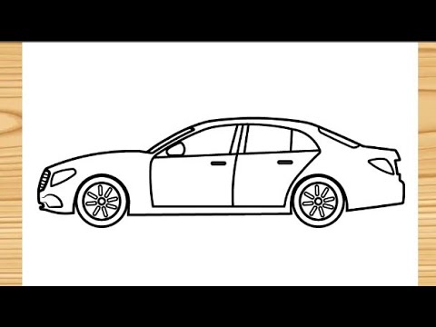 HOW TO DRAW MERCEDES-BENZ E-CLASS CAR 2017 - YouTube