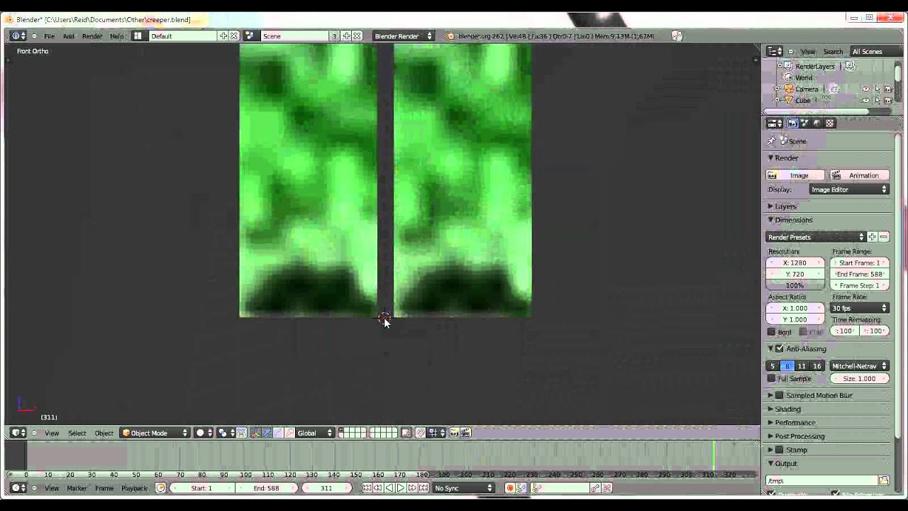 How to make creepers in blender 2.62 - YouTube