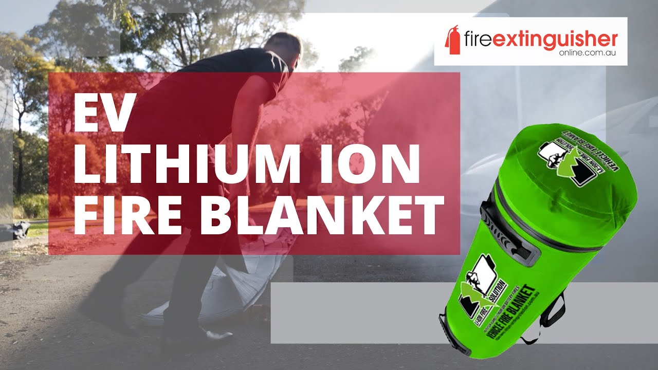 EV fire blanket lithium ion battery fire safety - how to use - YouTube