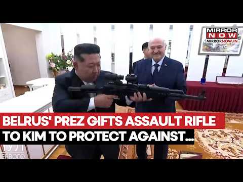 Belarus' President Lukashenko Gifts Kim Assault Rifle 'Just In Case Enemies Appear' | Watch Video