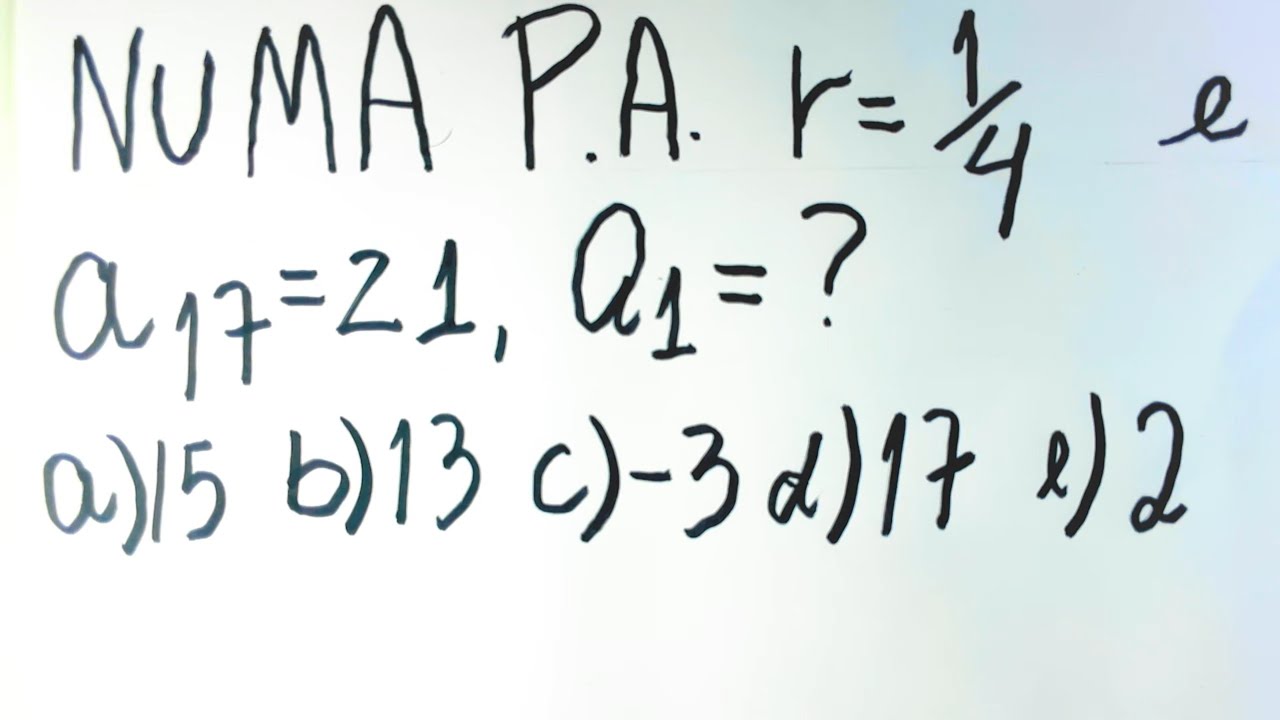 Como ACHAR o PRIMEIRO TERMO da PA | MATEMÁTICA PASSO A PASSO - YouTube