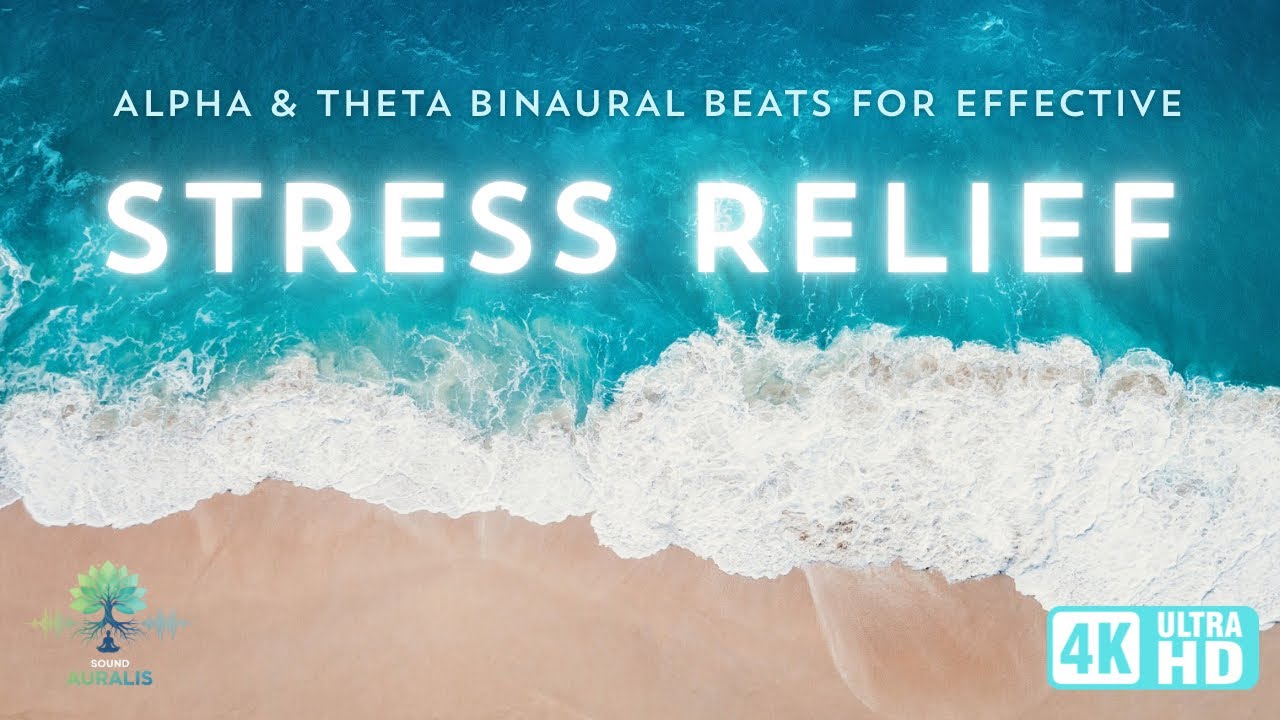 Alpha & Theta Binaural Beats for Stress Relief | Deep Calm, Healing ...