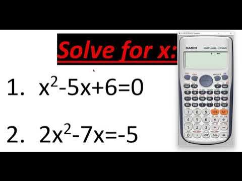 how to solve quadratic equation using calculator casio fx-991 es. solve ...