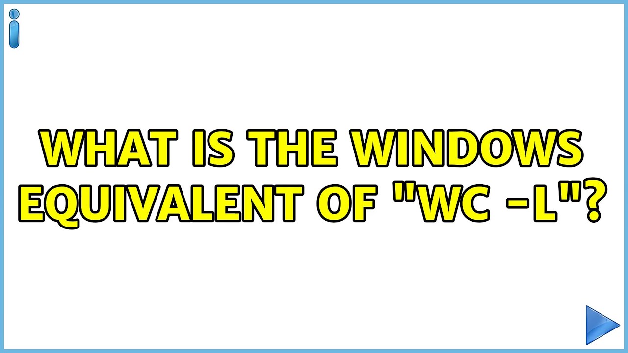 What is the Windows equivalent of "wc -l"? (2 Solutions!!) - YouTube
