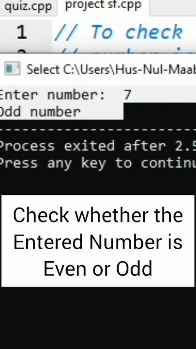 User Entered Number is Even or Odd #codingtutorial #coding #cpp #programming #viral - YouTube
