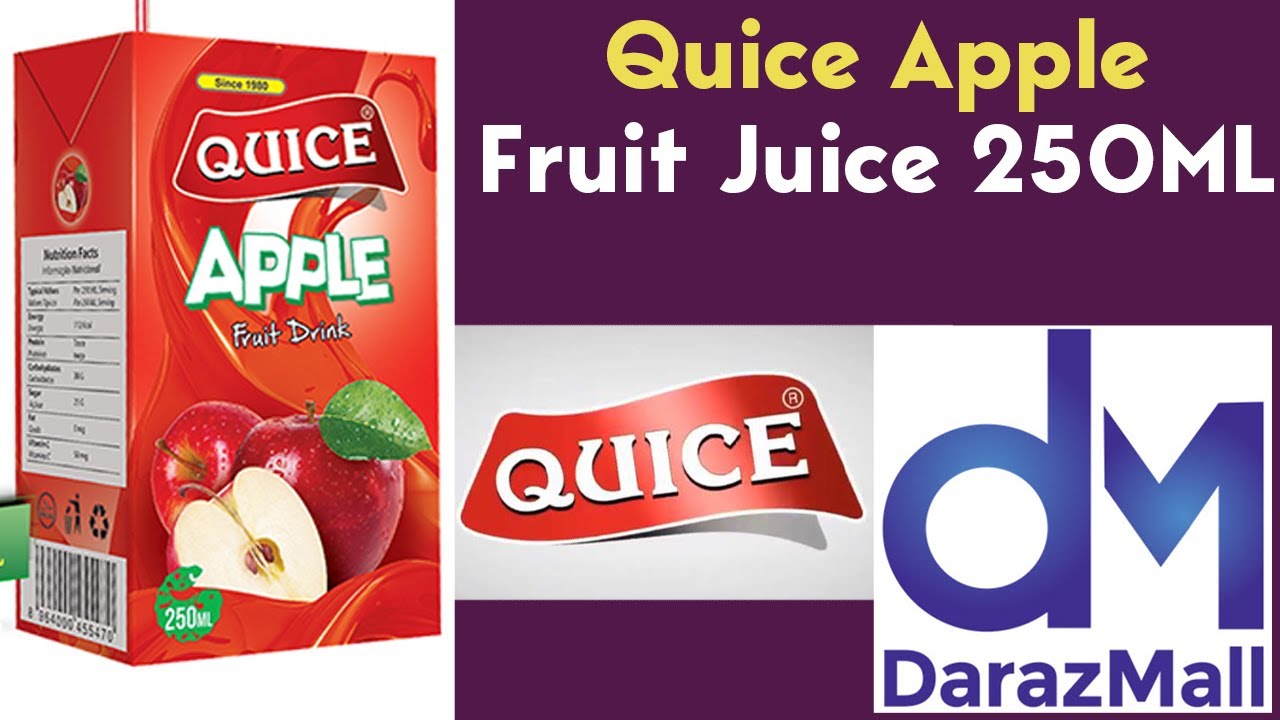 Quice Apple Fruit Drink 250ML Pack of 6 Juices by Quice Food Industries ...