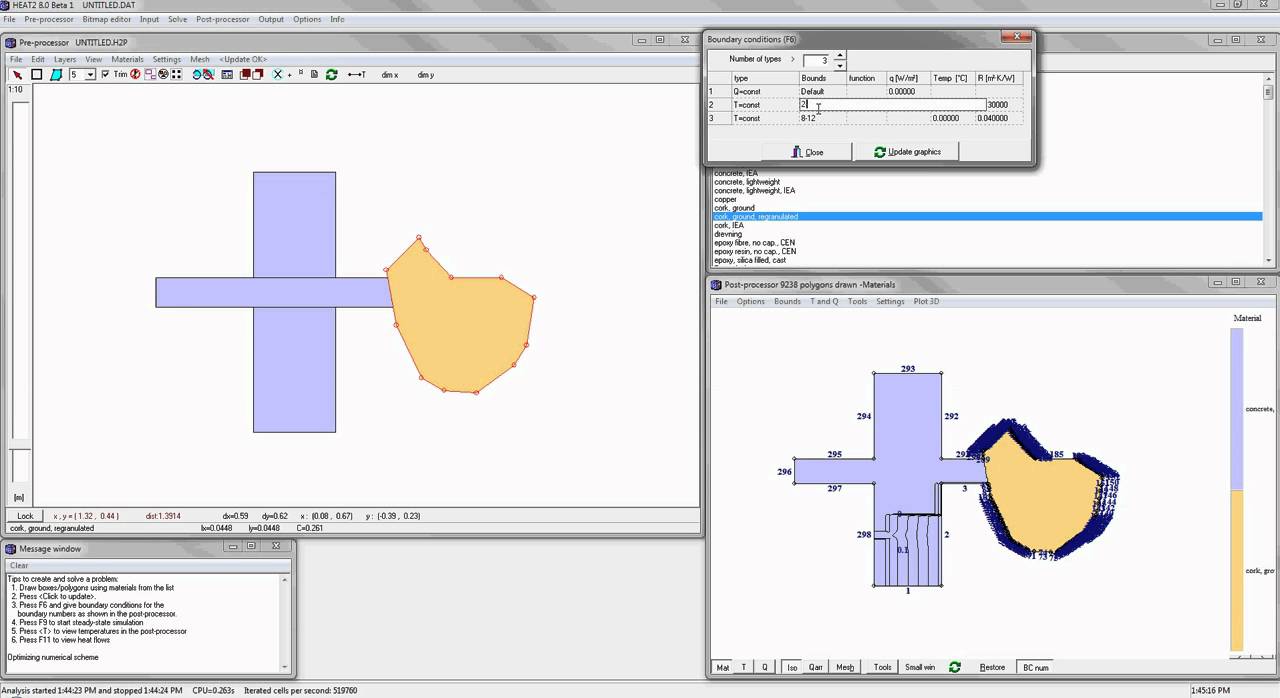 HEAT2 thermal software - polygons example - YouTube