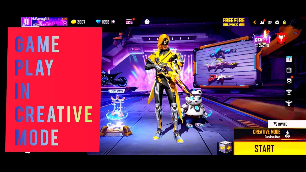 Creative Popular Map Mode Free Fire | How To Play Creative Mode In FF ...