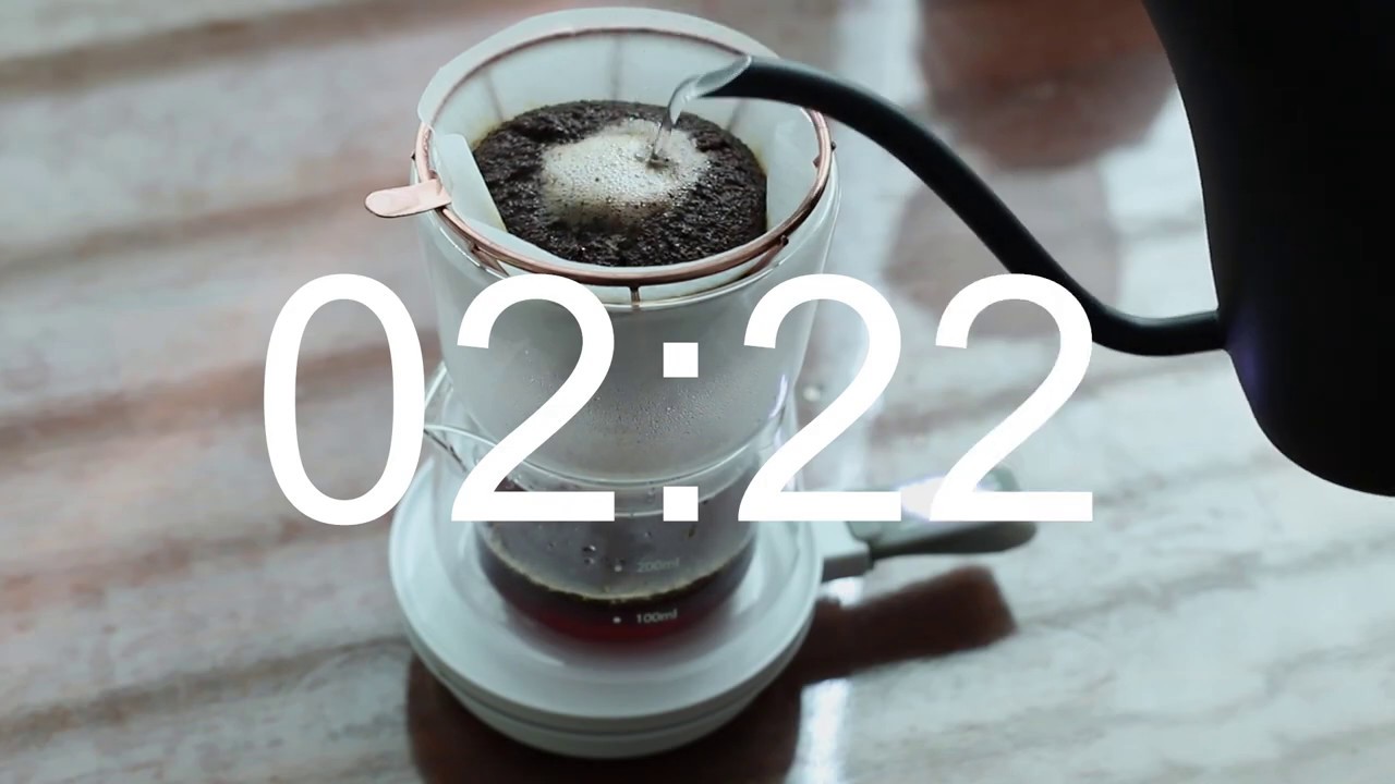 핸드드립커피 3분 타이머│Handdrip coffee 3 minutes countdown timer - YouTube