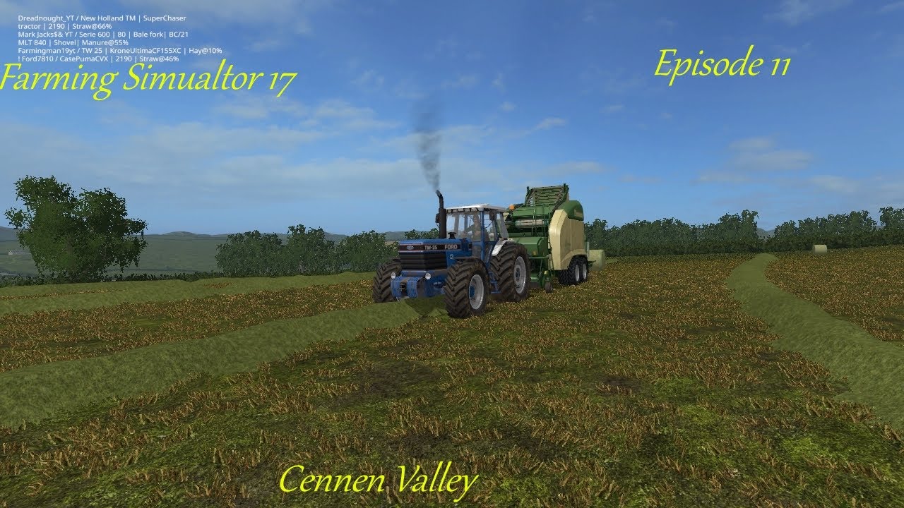 Fs17 - Cennen Valley Multiplayer - Episode 11 - Tedding Hay with mark ...