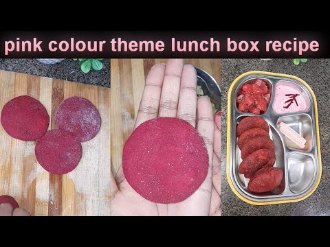 💖💕pink colour theme lunch box Recipe! lunch box recipe ...