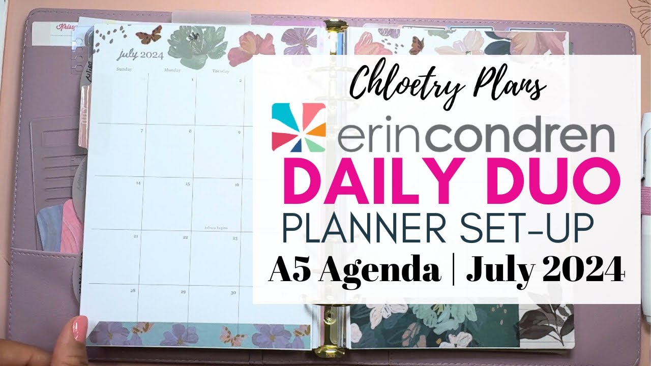 Erin Condren Daily Duo Planner Set-Up | Chloetry Plans - YouTube