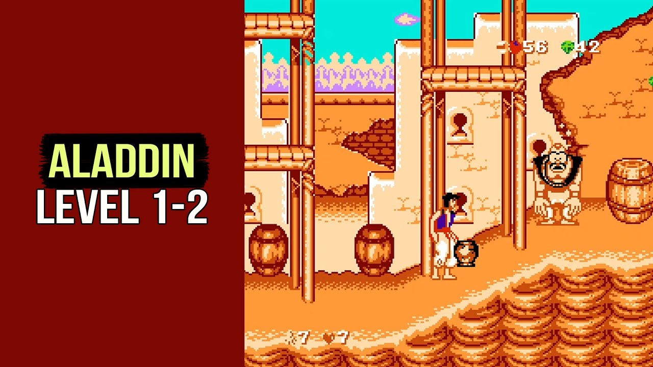 Disney's Aladdin. Level 1 (part 2). NES games - YouTube