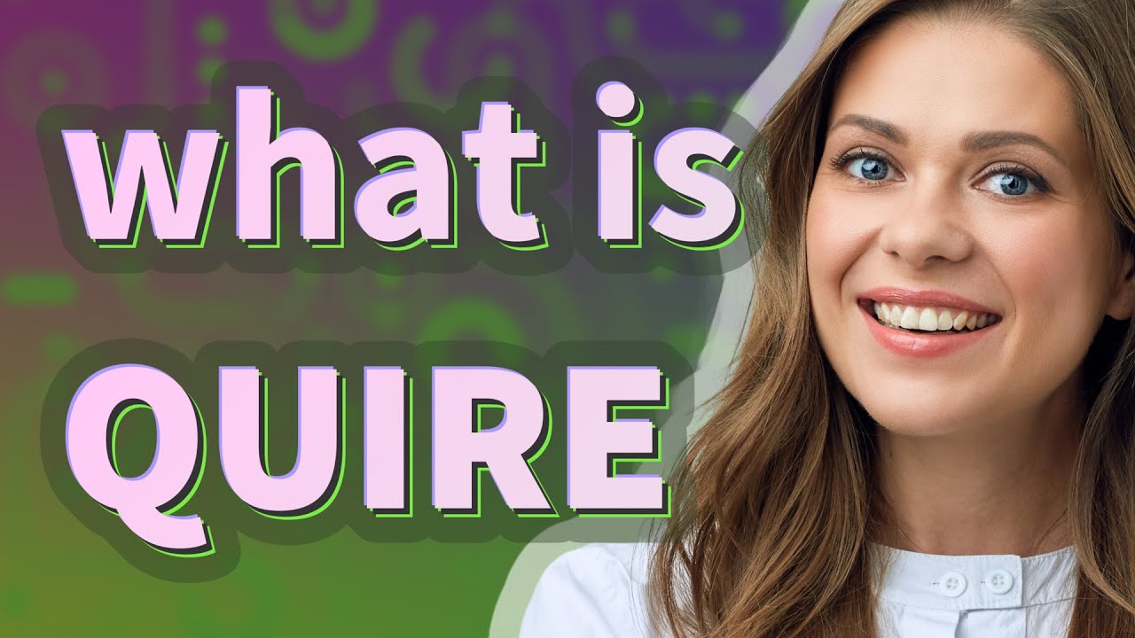 Quire | meaning of Quire - YouTube