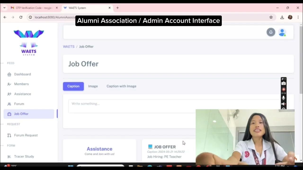 Web-Based Alumni Engagement Tracking System / WAETS - YouTube