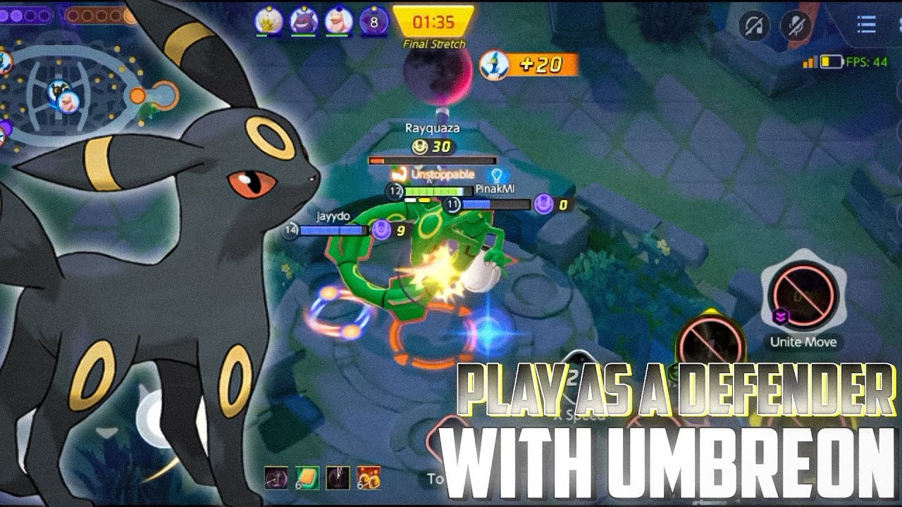 Pokemon unite play as a defender with umbreon ||power of umbreon # ...