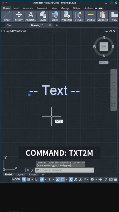 CONVERT A TEXT IN TO MTEXT #autocad #cad #tips - YouTube