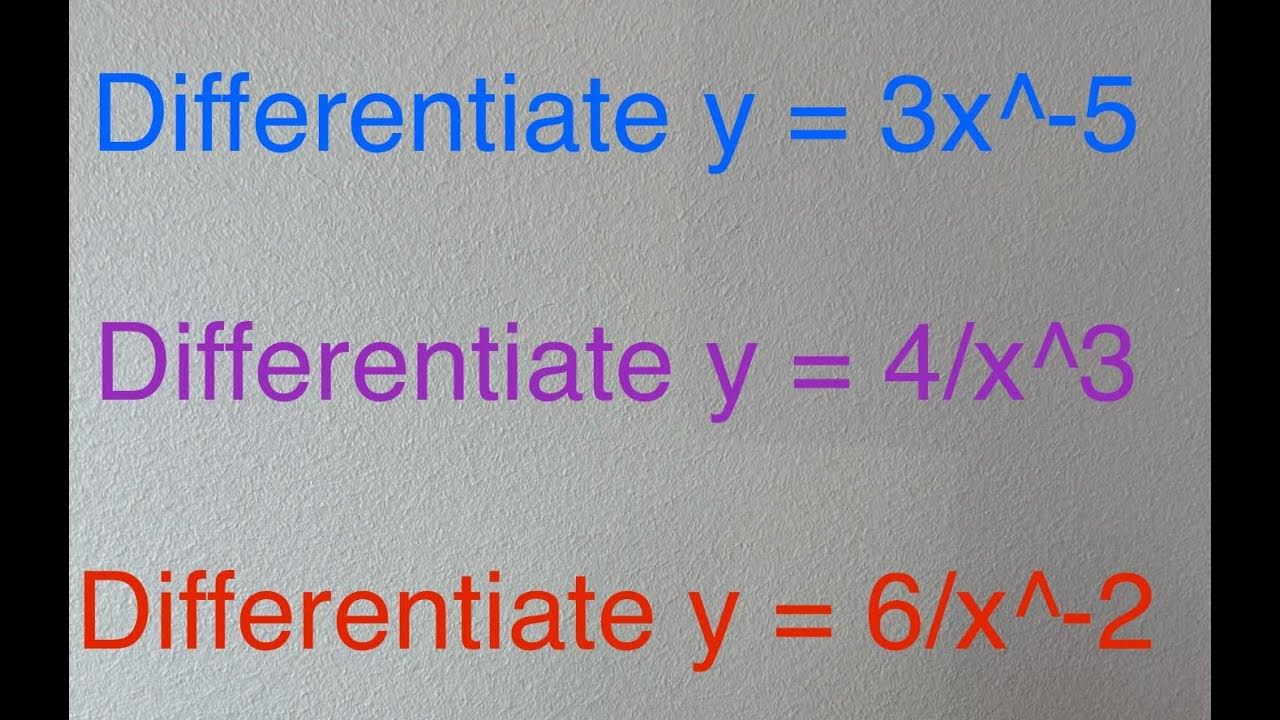 Power Rule with negative powers and denominators | Power Rule | Calculus | - YouTube
