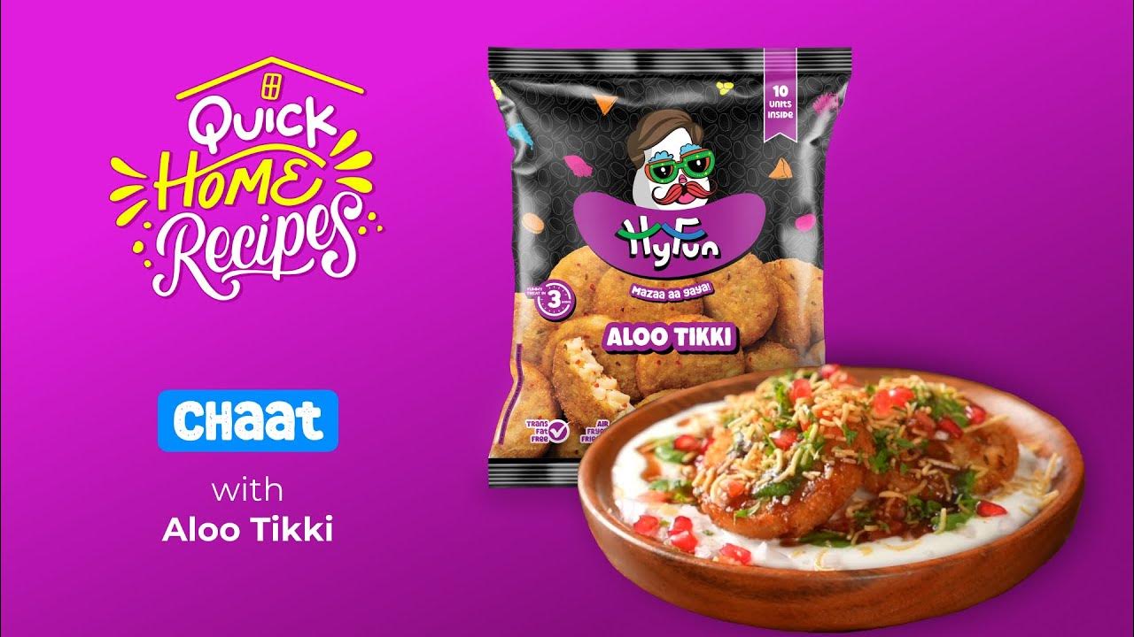 HyFun Aloo Tikki Chaat recipe | Easy and Fast to cook evening snack ...
