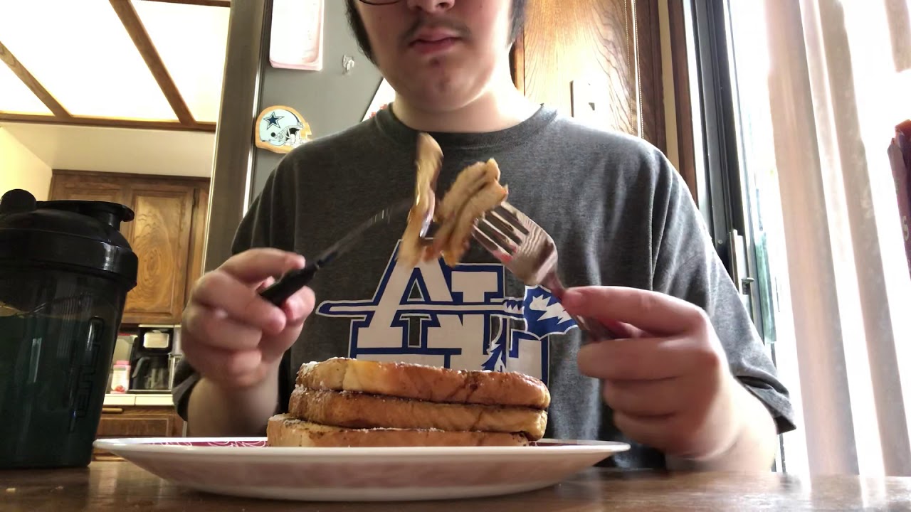 Local Man Eats Some Delicious French Toast - YouTube