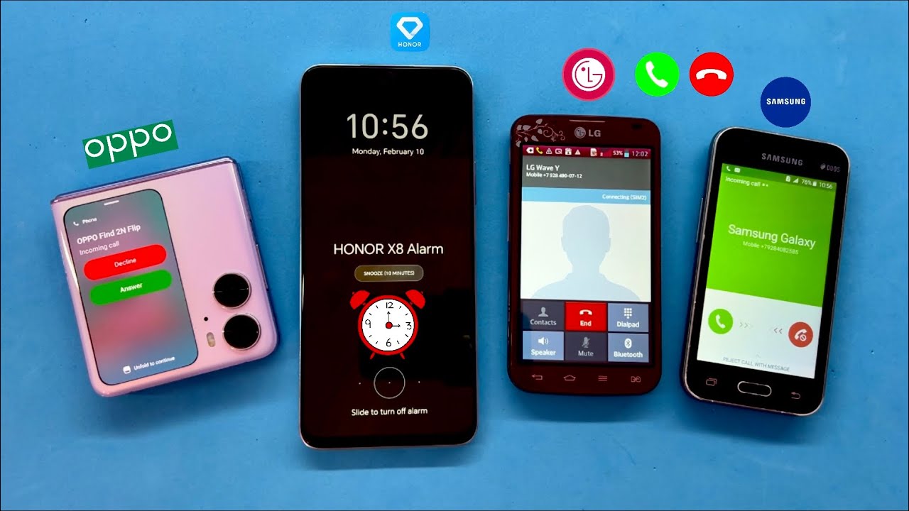 Madness Incoming & Outgoing call + Alarm clock Honor X8 + Samsung ...