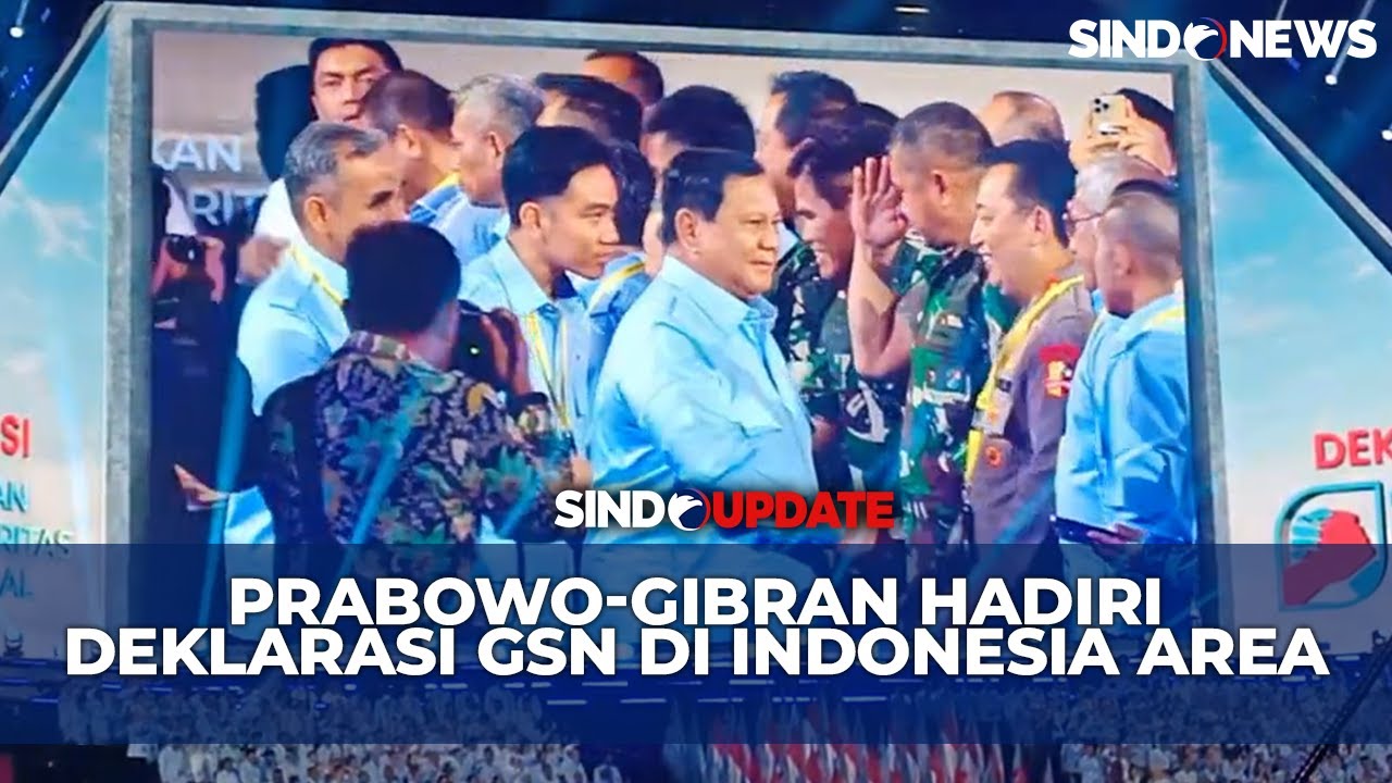 Kompak Kenakan Baju Warna Biru, Prabowo-Gibran Hadiri Deklarasi GSN di ...
